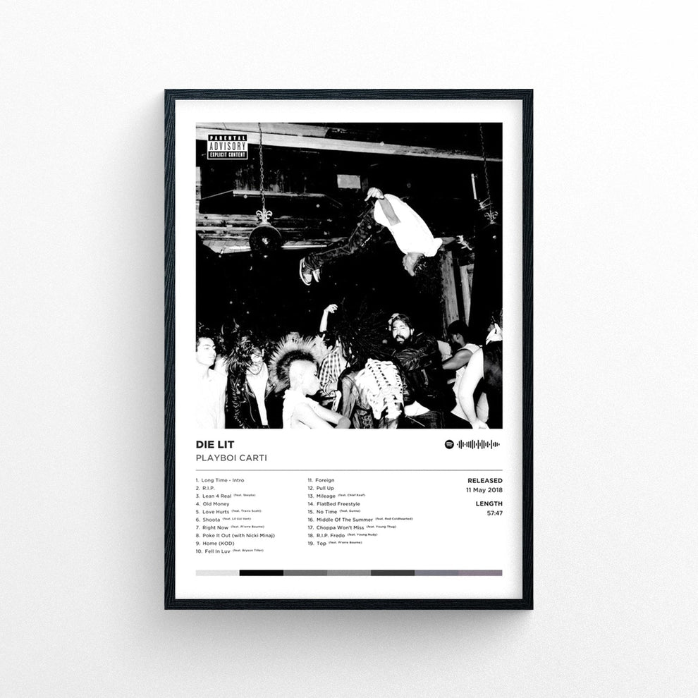 Playboi Carti "Die Lit" Poster Print – Rapper Posters