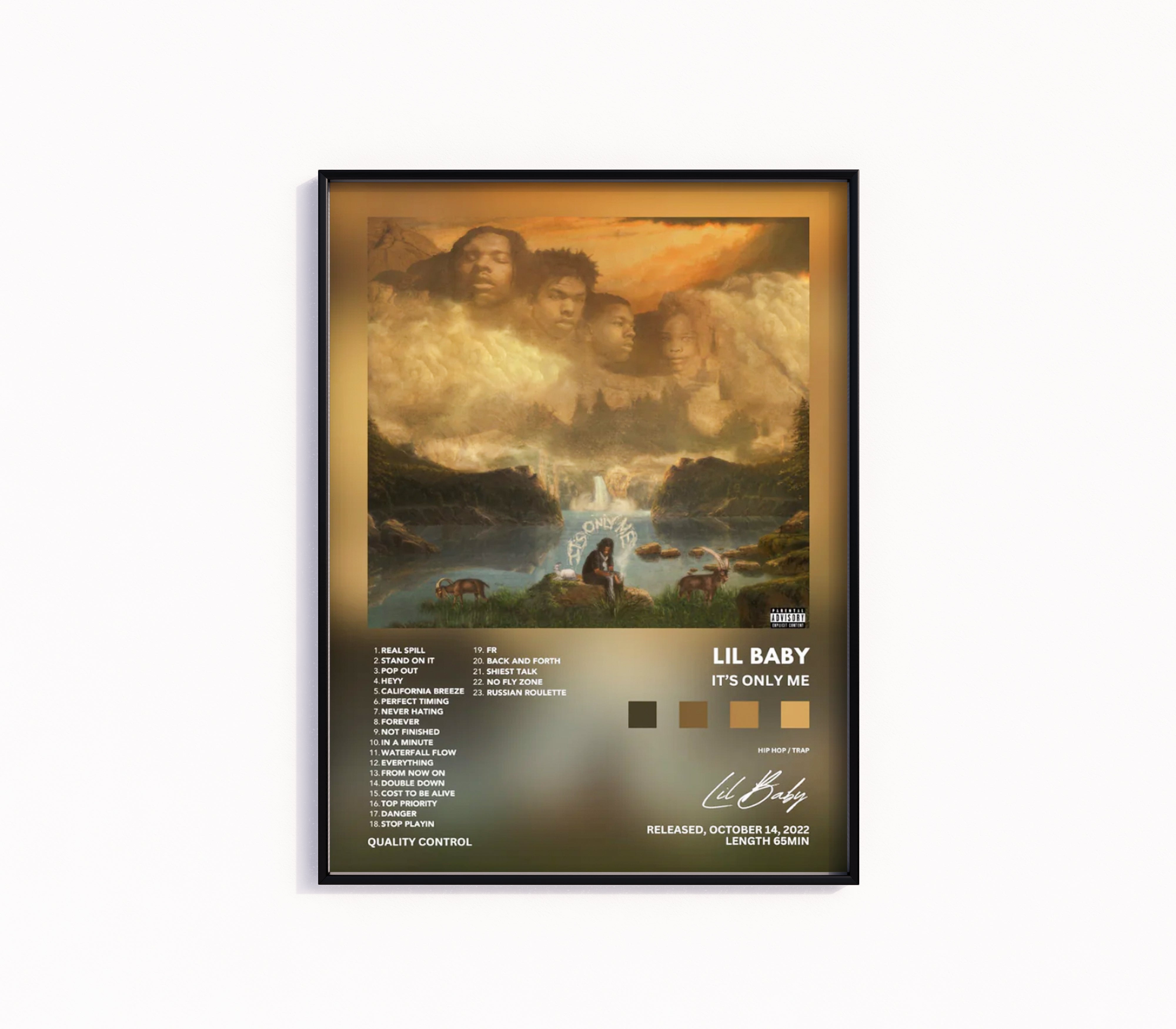 Lil Baby "It's Only Me" Album Poster – Rapper Posters