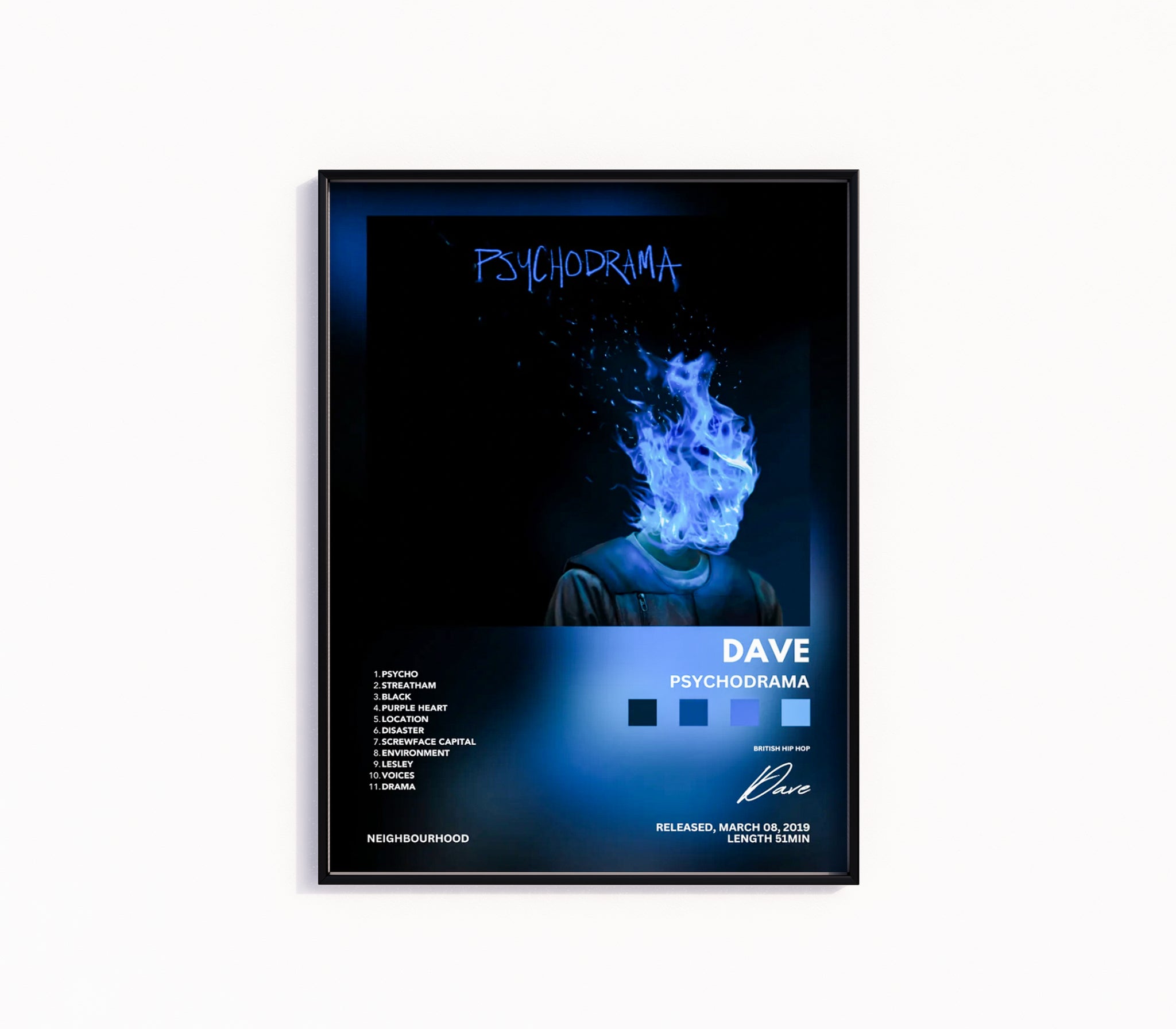 Dave "Psychodrama" Album Poster – Rapper Posters