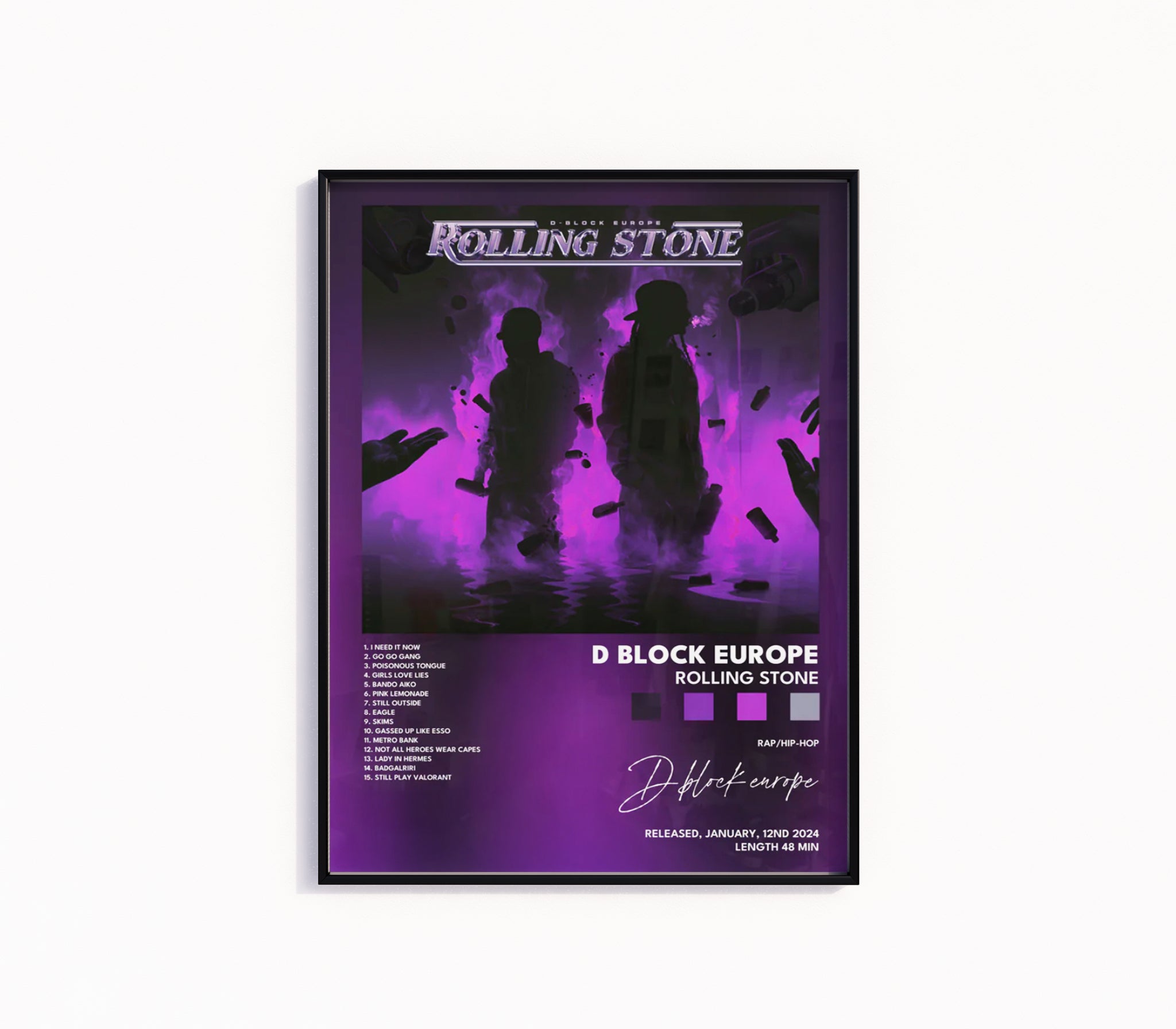 D-Block Europe "Rollingstone" Poster – Rapper Posters