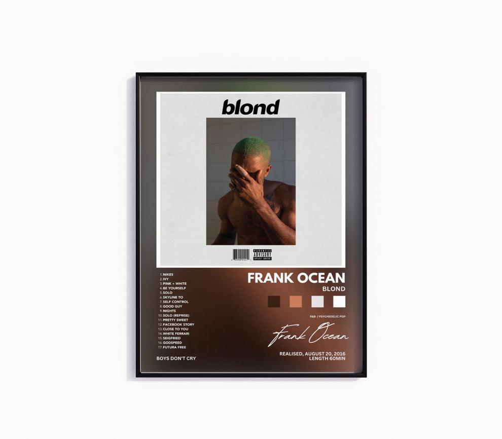 Frank Ocean "Blonde" Album Poster – Rapper Posters