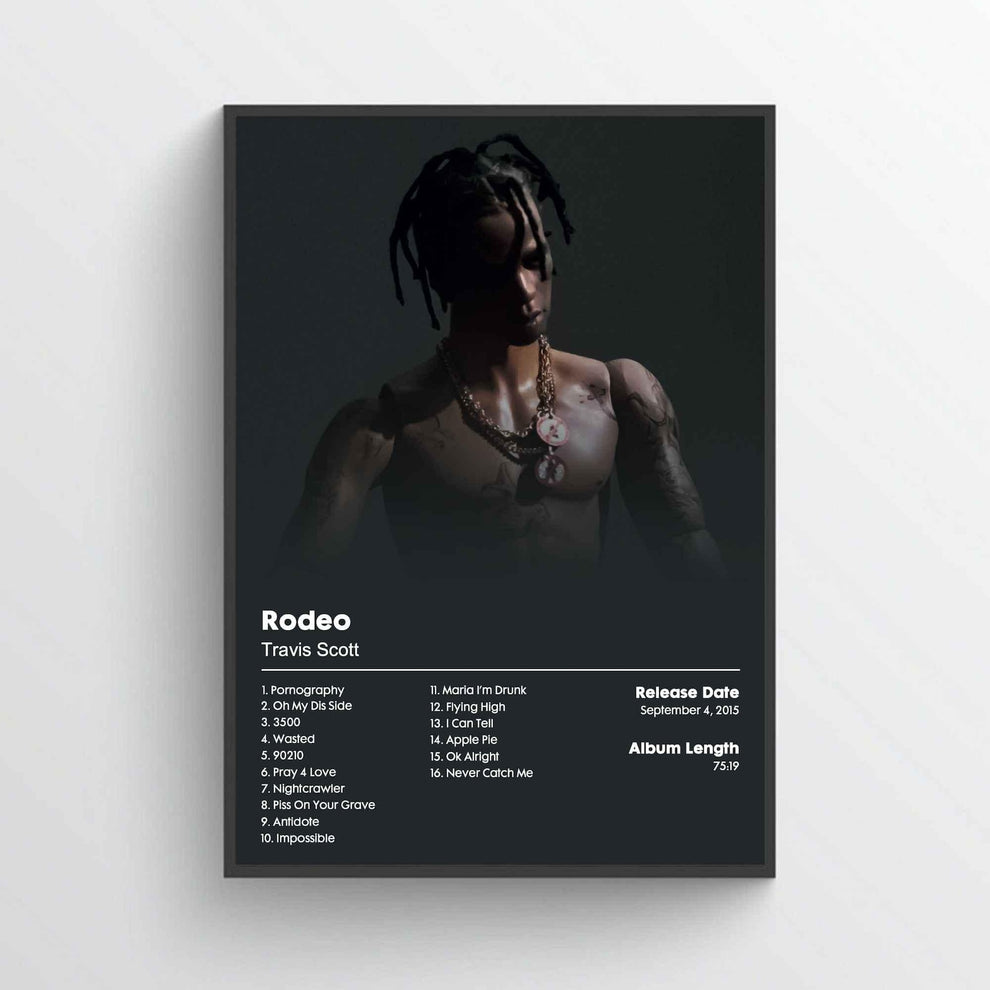 Travis Scott "Rodeo" Album Poster – Rapper Posters