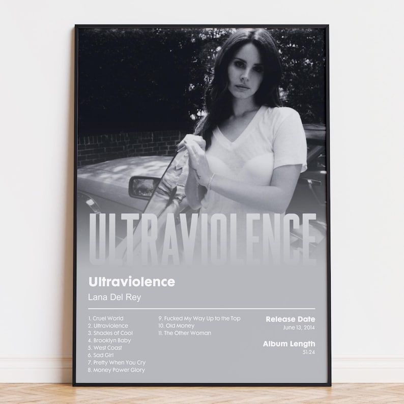 Lana Del Rey "Ultraviolence" Album Poster – Rapper Posters