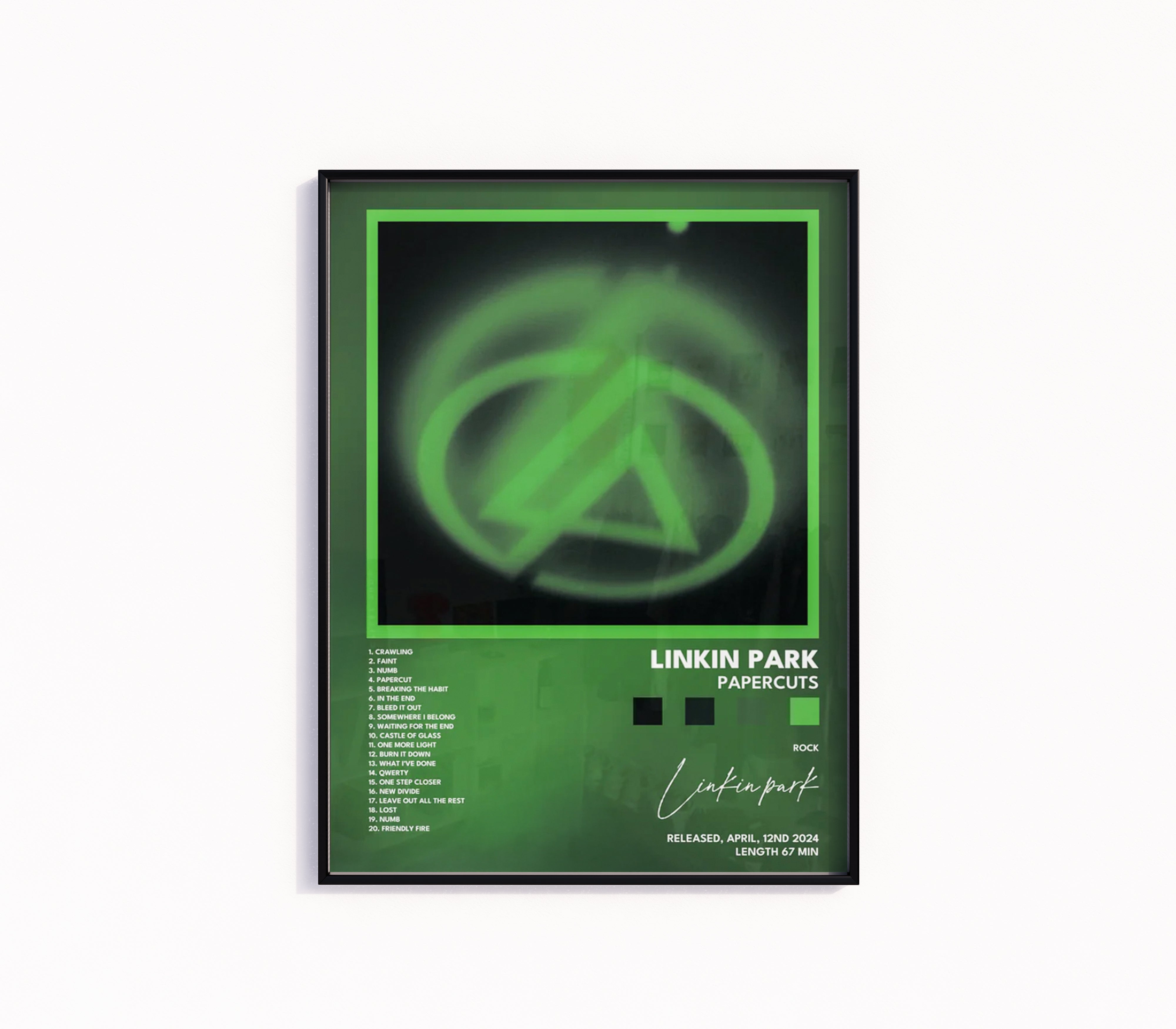 Linkin Park "Papercuts" Album Poster – Rapper Posters