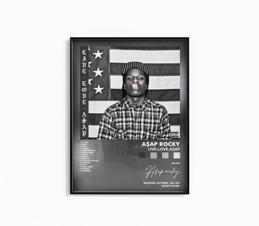 Asap Rocky "Live.Love.A$ap" Album Poster – Rapper Posters