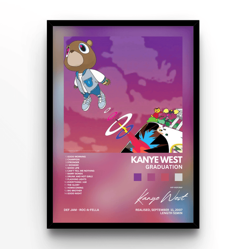 Kanye West "Graduation" Album Poster – Rapper Posters